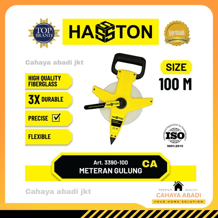 Jual METERAN TANCAP GULUNG 100M / 330FT HASSTON PROHEX 3390-100 ...