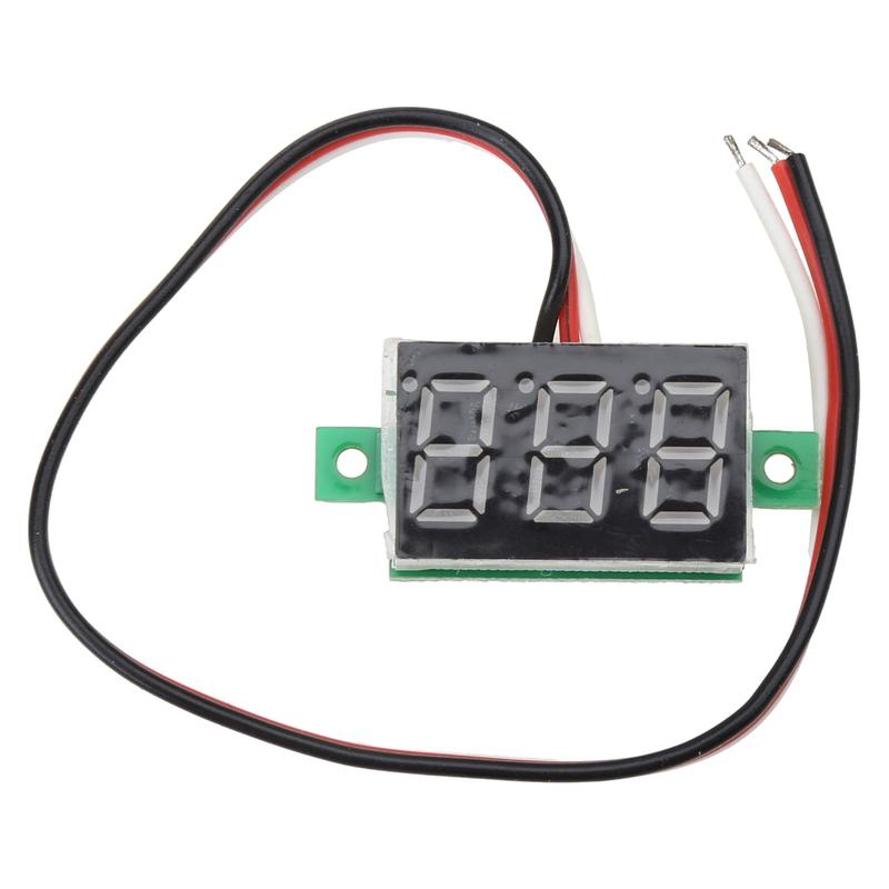 New Mini Three Line LED Small Panel Meter Display Digital Voltmeter ...