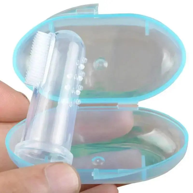 Xgnvpy Baby Finger Toothbrush Safe Silicone Tongue Coated Cleaning ...
