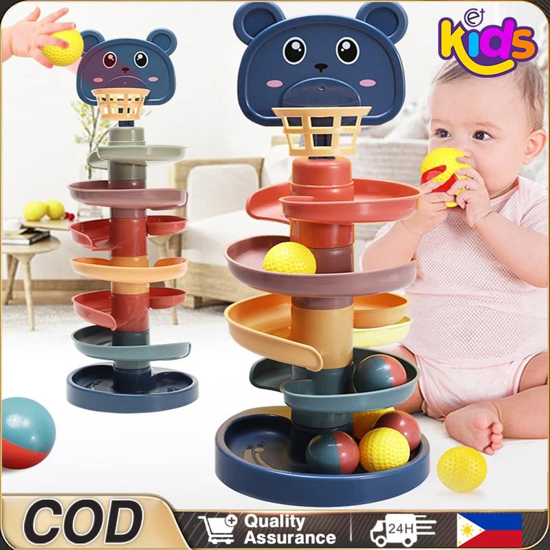 Ball Drop and Roll Swirling Tower for Baby and Toddler Development ...