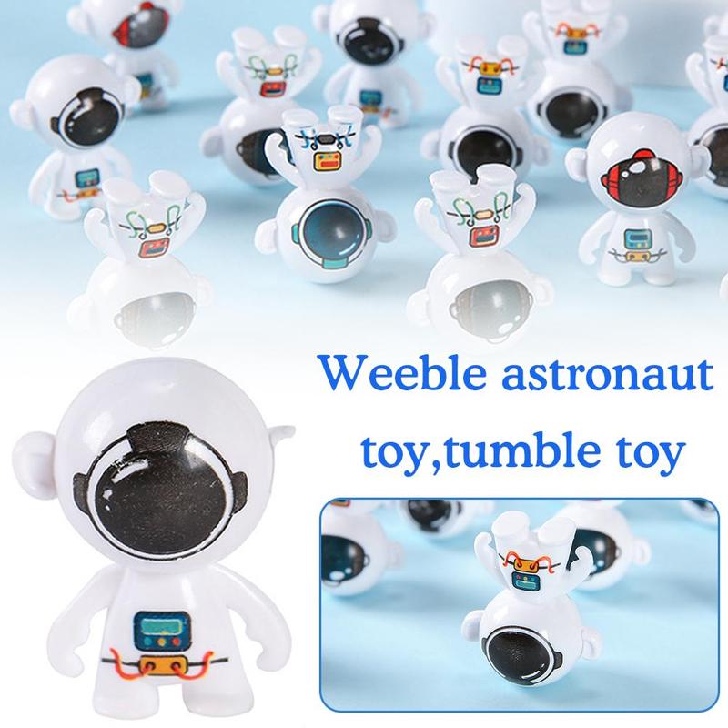 Astronaut Figurine Toy Cute Cartoon Stress Relief Space Man Weeble ...