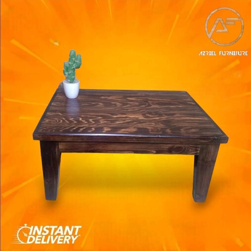 Meja Lesehan Minimalis Estetik 80x50x30 PxLxT Jati Belanda Serbaguna ...