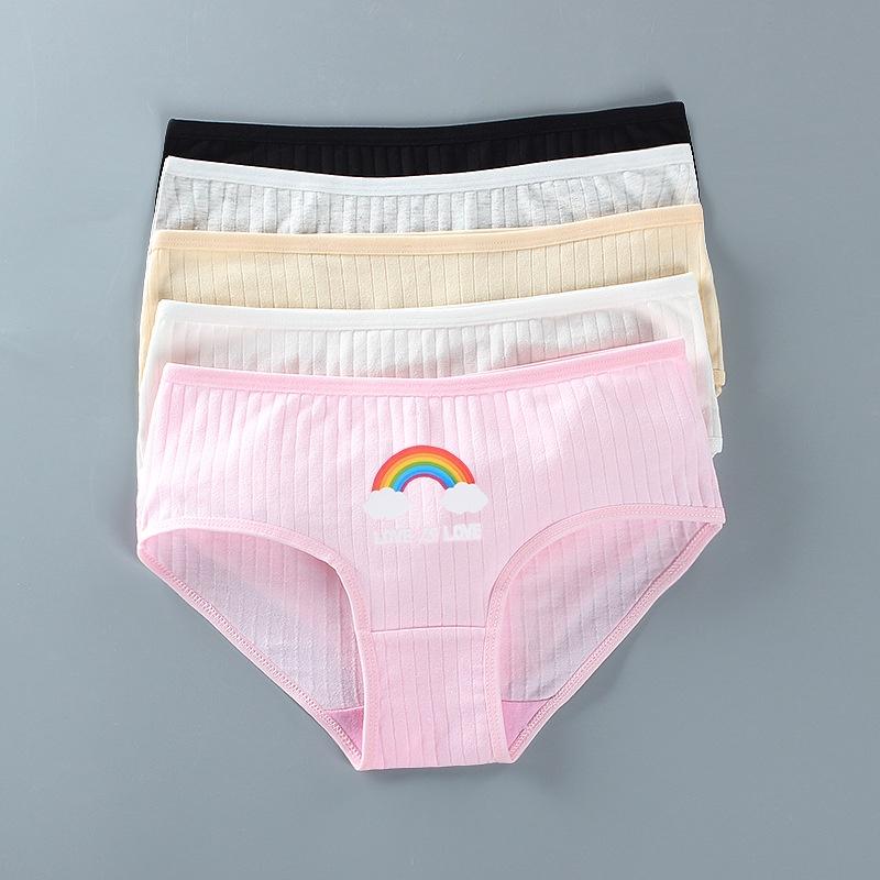 Teens Girl Period Underpants Fresh Start Period Cartoon Rainbow ...