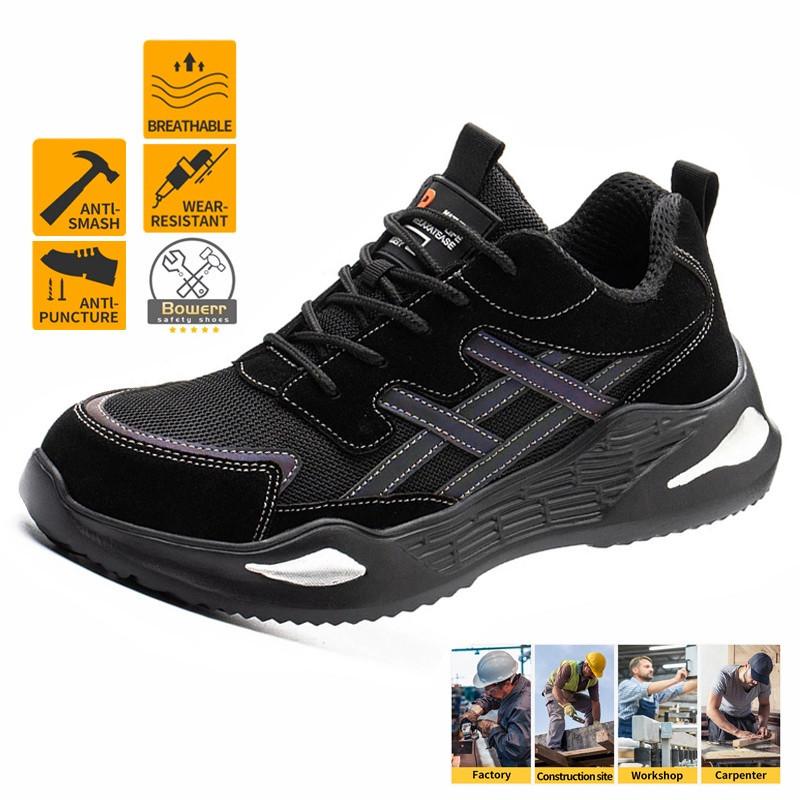 Bowerr Safety shoes for men ,Steel toe, men's shoes, anti-smash ...