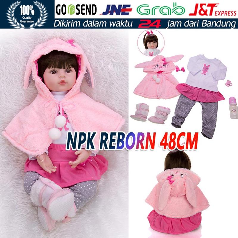 NPK 48 CM Reborn Baby Doll Toddler Real Soft Touch Maddie with Hand ...