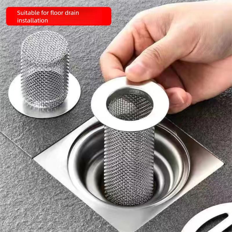 Stainless Steel Floor Drain Mesh Bathroom Anti-Hair Anti-Blocking ...