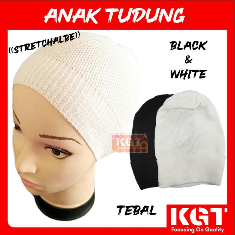 ANAK TUDUNG PUTIH & HITAM SCARF WANITA Dewasa Black White - TikTok Shop ...