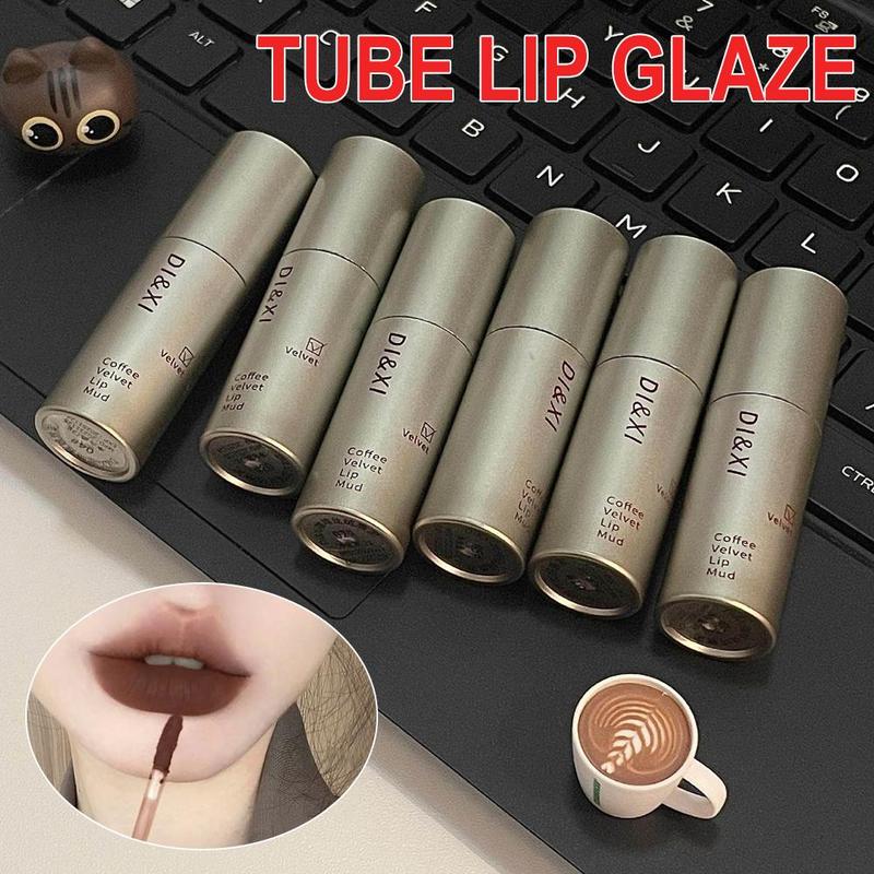 DIXI Mini Silver Tube Lip Gloss Velvet Matte Lip Tint Brightening ...