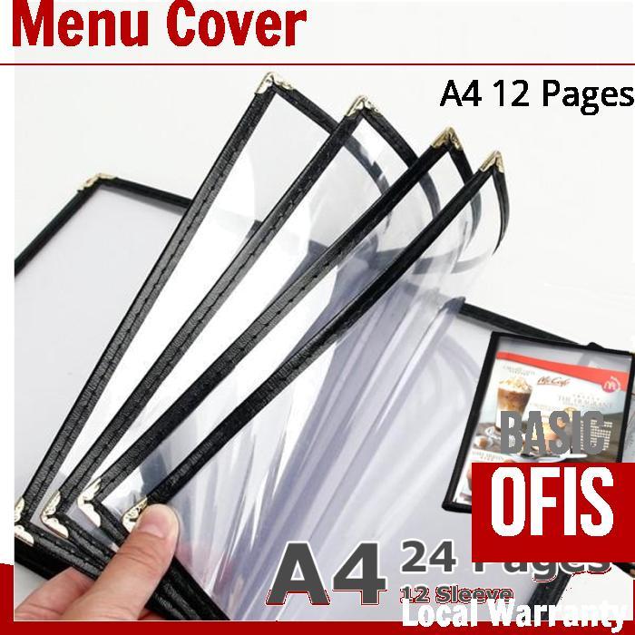 A4 Restaurant Transparent Menu Cover 12 Sleeve 24 Pages Pocket - TikTok ...