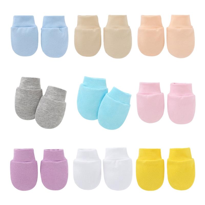 1 Pair Baby Anti Scratching Soft Cotton Gloves Newborn Protection ...