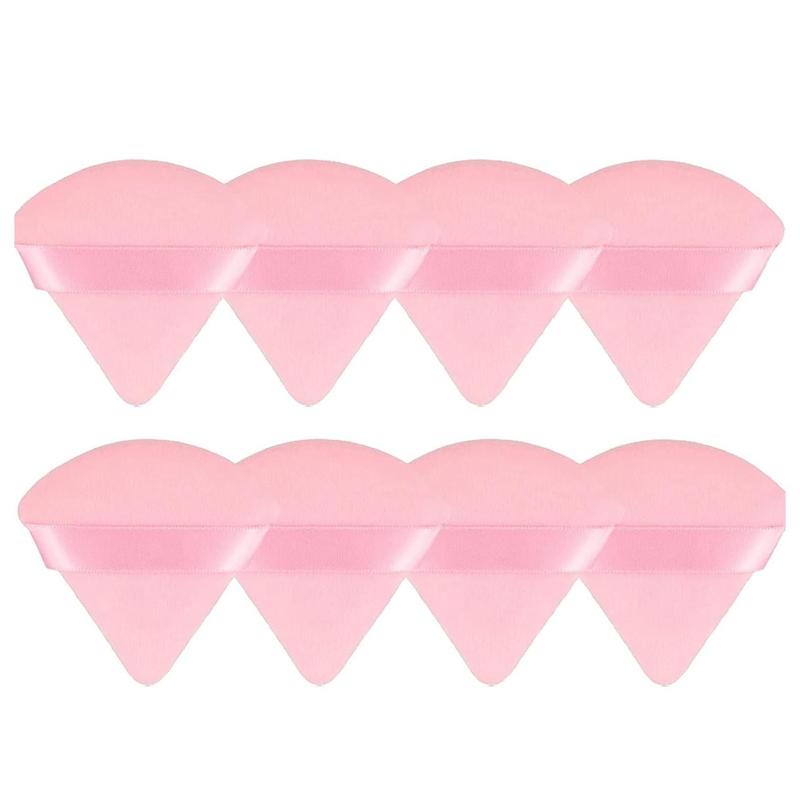 8 Pieces Triangle Powder Puff Face Soft Triangle Makeup Puff Velour ...