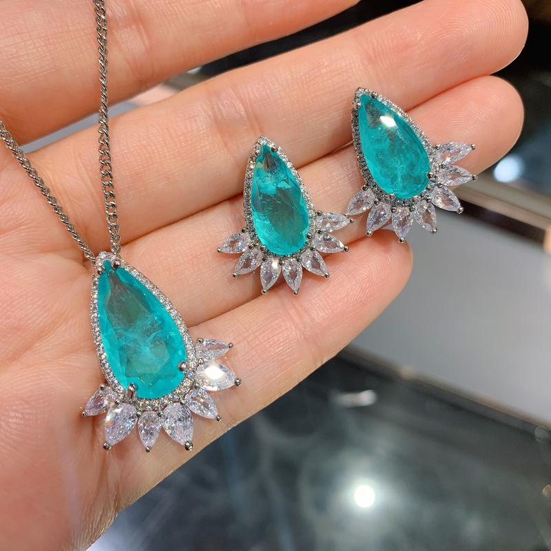European and American fashion trendy pendant and earring jewelry ...