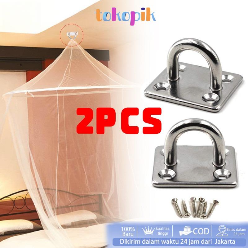 Hook Gantungan Hammock Anchor Bracket Hook Plafon 2 Set Wall - TikTok Shop