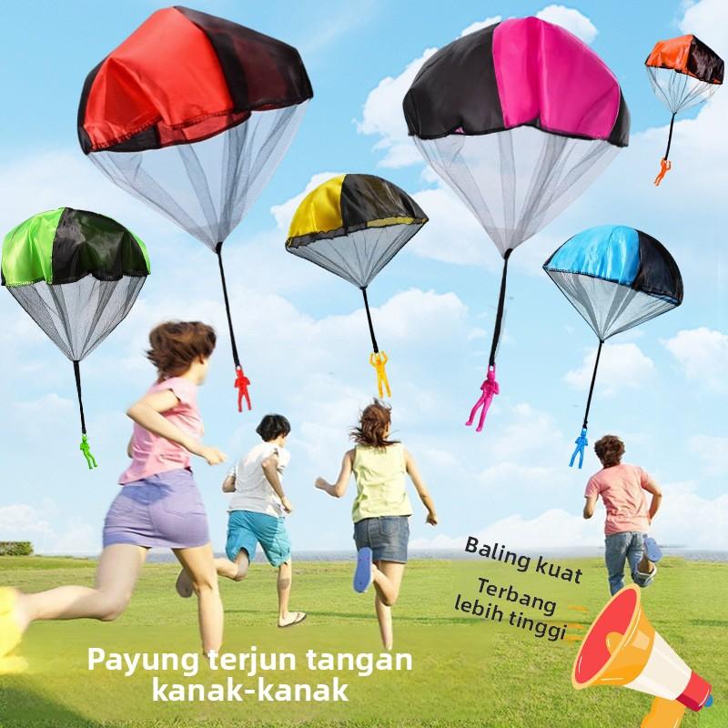5PCS Flying Outdoor Mainan Payung Terjun untuk Kanak-kanak, - TikTok ...