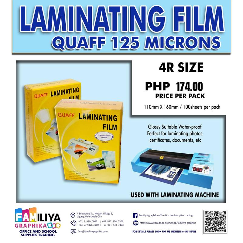 QUAFF Laminating Film 4R Size - TikTok Shop Philippines