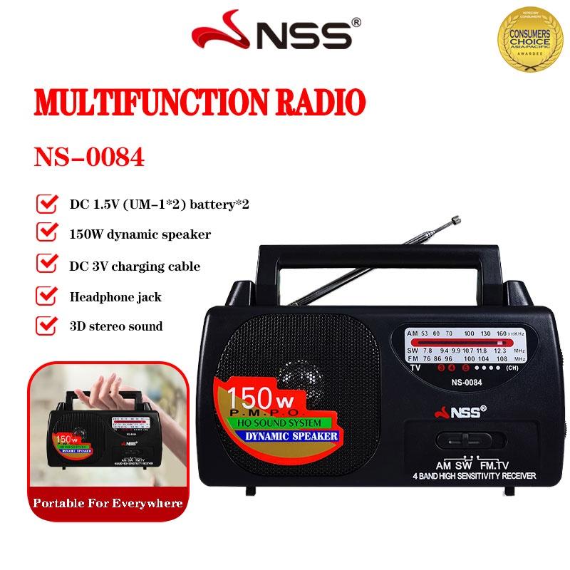 NSS Multifunction Radio AM/SW/FM.TV with 4 BAND HIGH SENSITIVITY ...