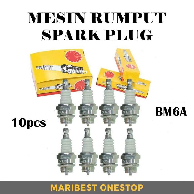 10PCS BM6A Spark Plug For Lawn Mower Grass Cutter Brush Cutter - TikTok ...