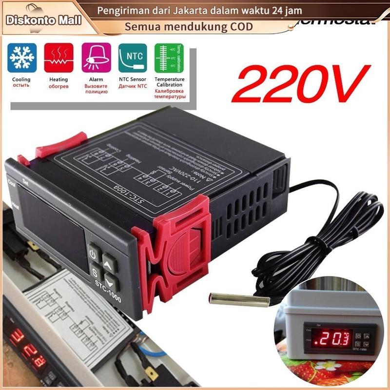 Pengontrol Suhu Digital Stc-1000 Termostat Pengatur suhu inkubator ...