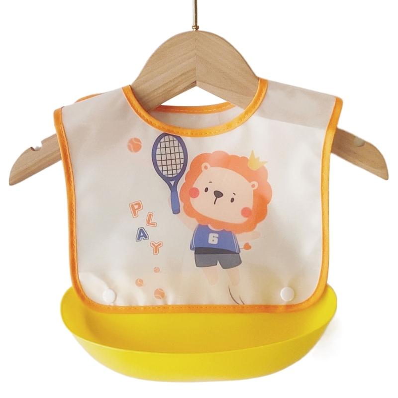 Baby Bibs Soft Waterproof Bib Travel Detachable Feeding Bib with ...