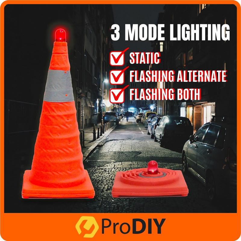 PRODIY 40cm / 50cm / 60cm Portable Safety Cone with Light - TikTok Shop ...