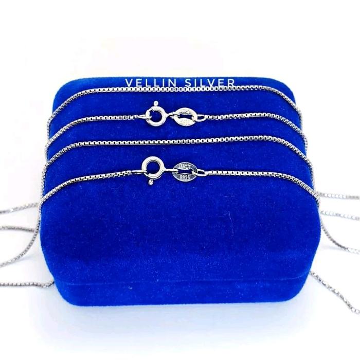 Jual Kalung Perak Itali Silver 925 Asli - Kalung Italy Kotak Kecil ...