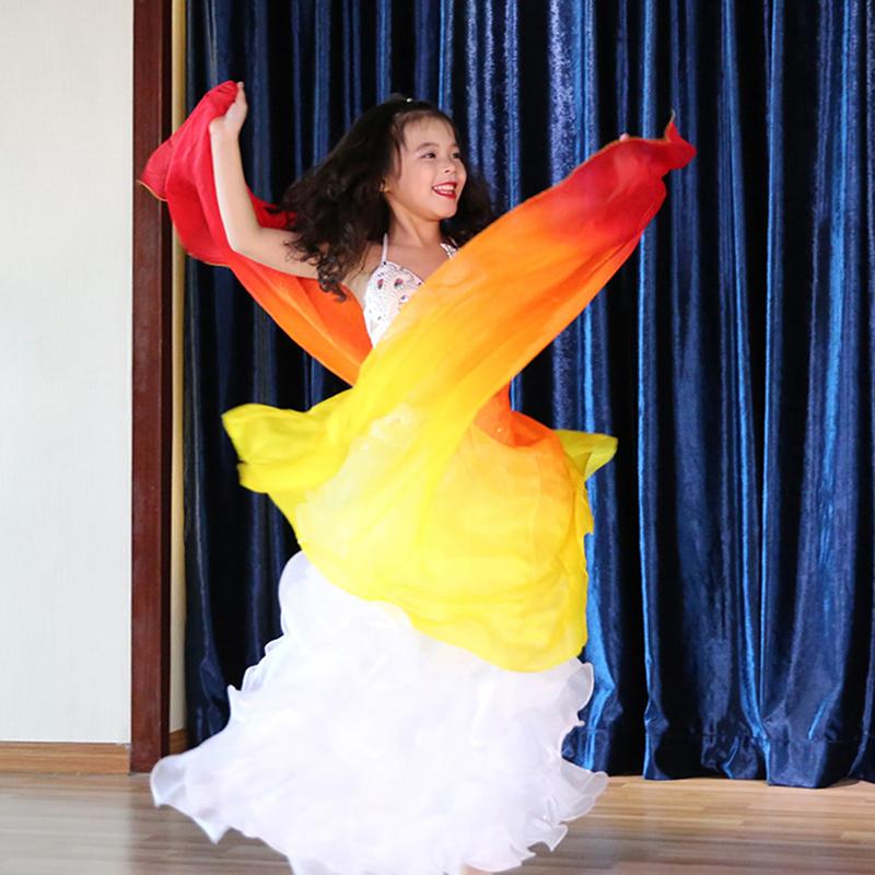 Women's Belly Dance Gradual Colorful Imitation Silk Veil Dancing ...