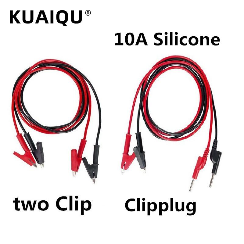 10A Test Leads Line Banana Plugs To Crocodile Clamps Alligator Clips ...