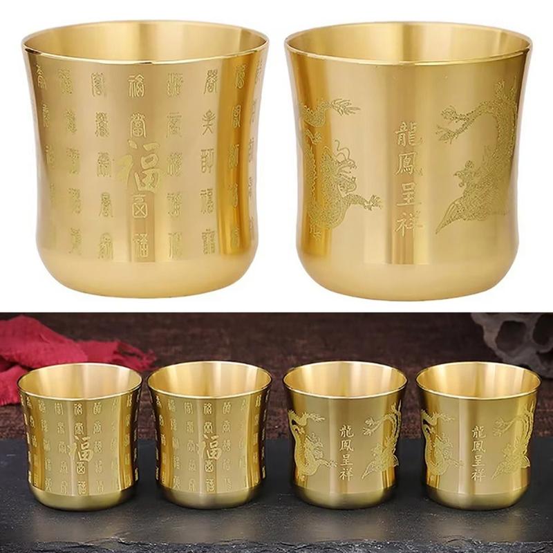 1Pcs Durable Wealth Attracting Brass Tea Cup 6cm Auspicious Tea ...
