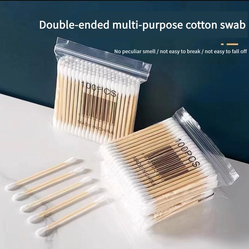 Dual-Ended Cotton Swabs| 500pcs (100pcs/Pack) - Multi-Purpose Beauty ...