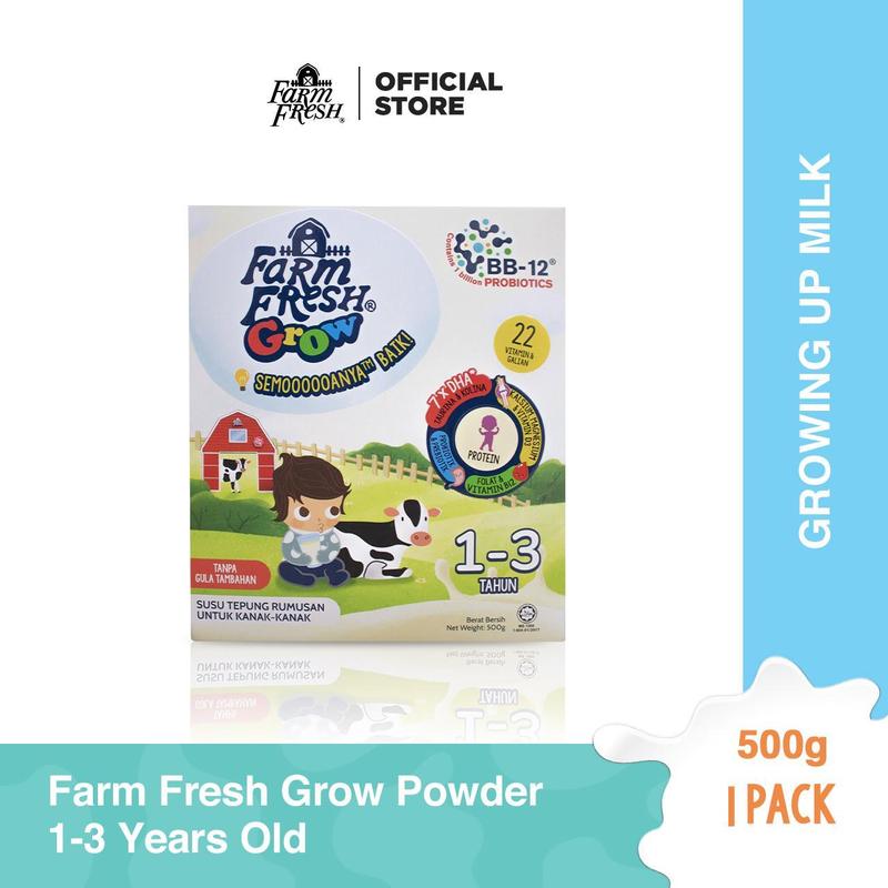 Farm Fresh Grow Powder 1-3 Years Old 500g - TikTok Shop Malaysia