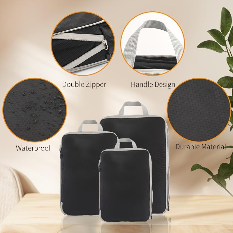 3-Piece Set Compression Travel Storage Bags, Casual Style Luggage ...