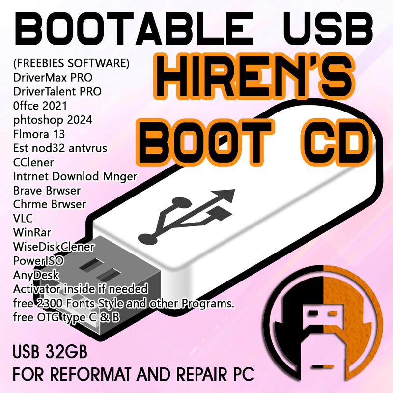 HIREN'S BOOT CD 32 GB BOOTABLE USB - TikTok Shop Philippines