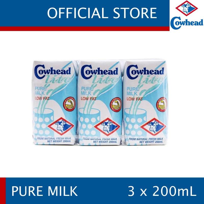 Cowhead Lite Milk 200mL x 3 [Fresh Milk - UHT Milk] - TikTok Shop ...