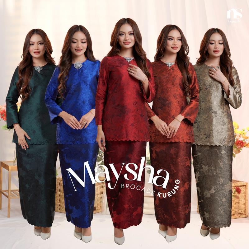 MAYSHA • Baju Raya 2025 Baju Kurung Moden Wanita Plus Size Soft ...