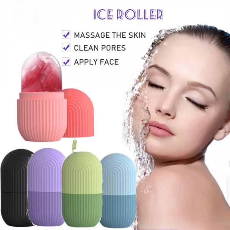 Silicone Apply Face Ice Grid 5 Colors Face Roller Ice Mold Safe ...