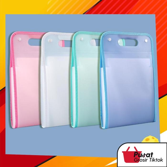 Promo BISA COD S6484 Tas File 13 Sekat Map Warna Transparan / Folder ...