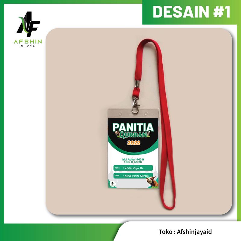 Cetak Nametag Panitia Desain Panitia Qurban dengan Name tag Plastik ...