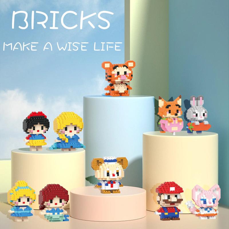 Mini Bricks Toys Nano Block Model Kartun Building 3D Blok Mainan Balok ...