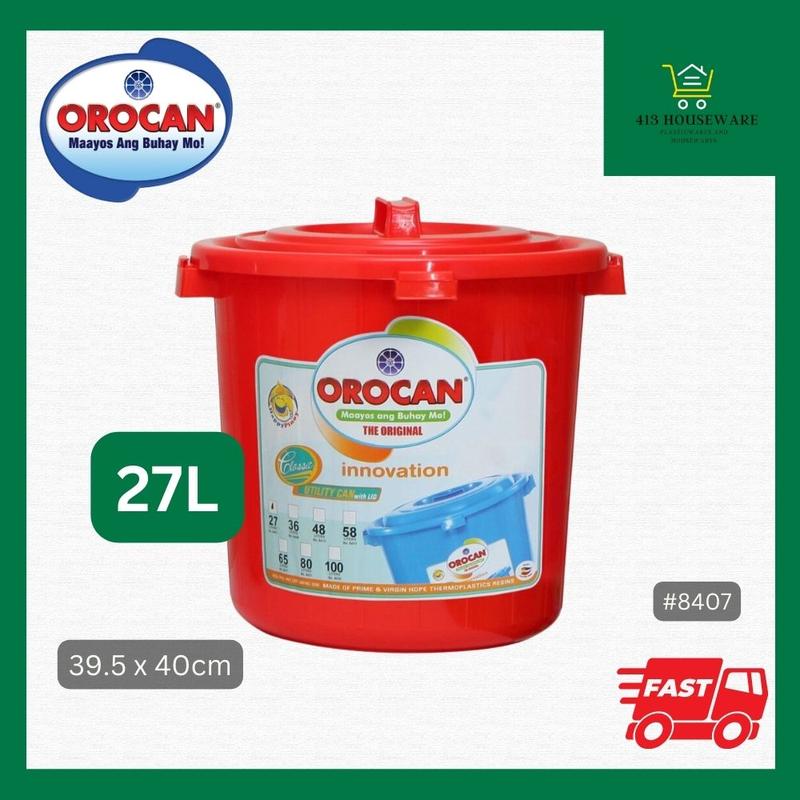 Orocan Drum with Cover Utility Can 27L Water Container #8407 - TikTok ...