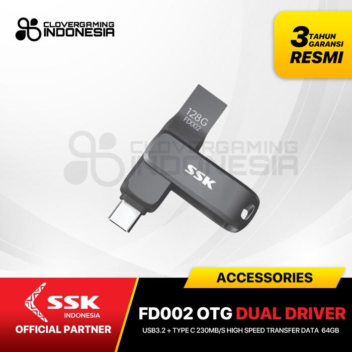 Jual SSK FD002 FD-002 USB Flashdrive Flashdisk OTG Dual Drive USB3.2 ...
