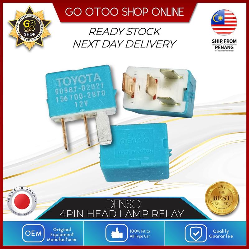 DENSO Blue Black 4 Pins Head Lamp Multipurpose Power Car Relay - TikTok ...