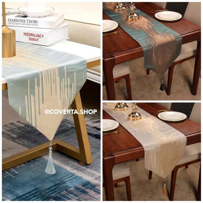 Jual Taplak Meja Kain Panjang / Table Runner Motif Abstract Minimalis ...