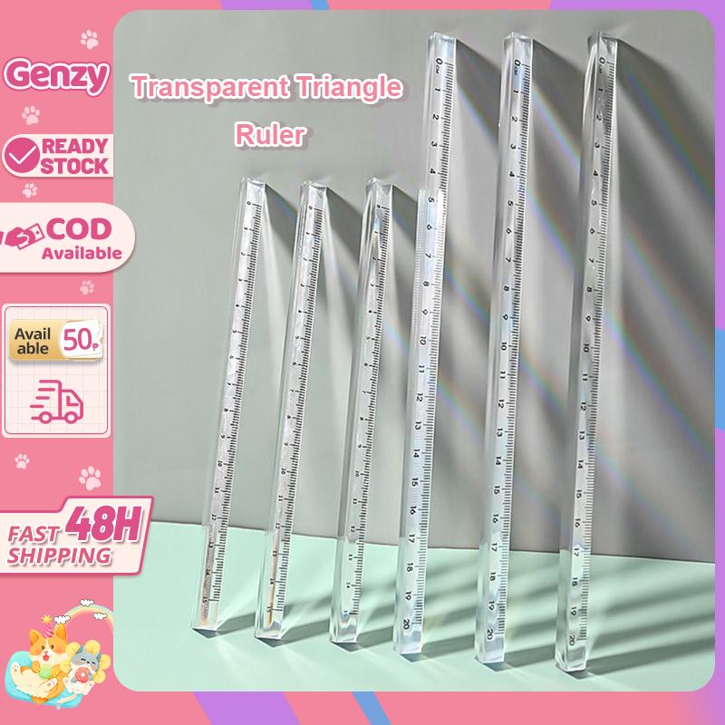 Transparent Triangle Ruler Easy to Hold Portable Durable Useful ...