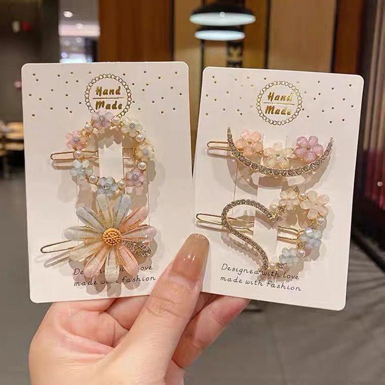 Klip Rambut Bunga, Gaya Korea, Pin Sisi Minimalis Comel, Aksesori ...