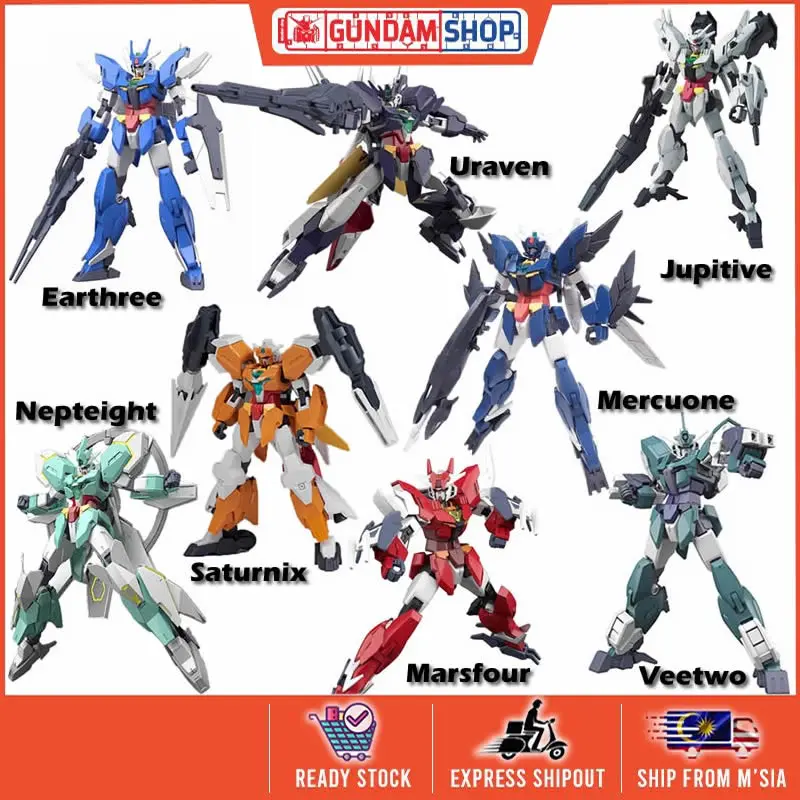 GaoGao HGBD:R 1/144 Core Gundam Earthree Jupitive Uraven G3 Veetwo ...