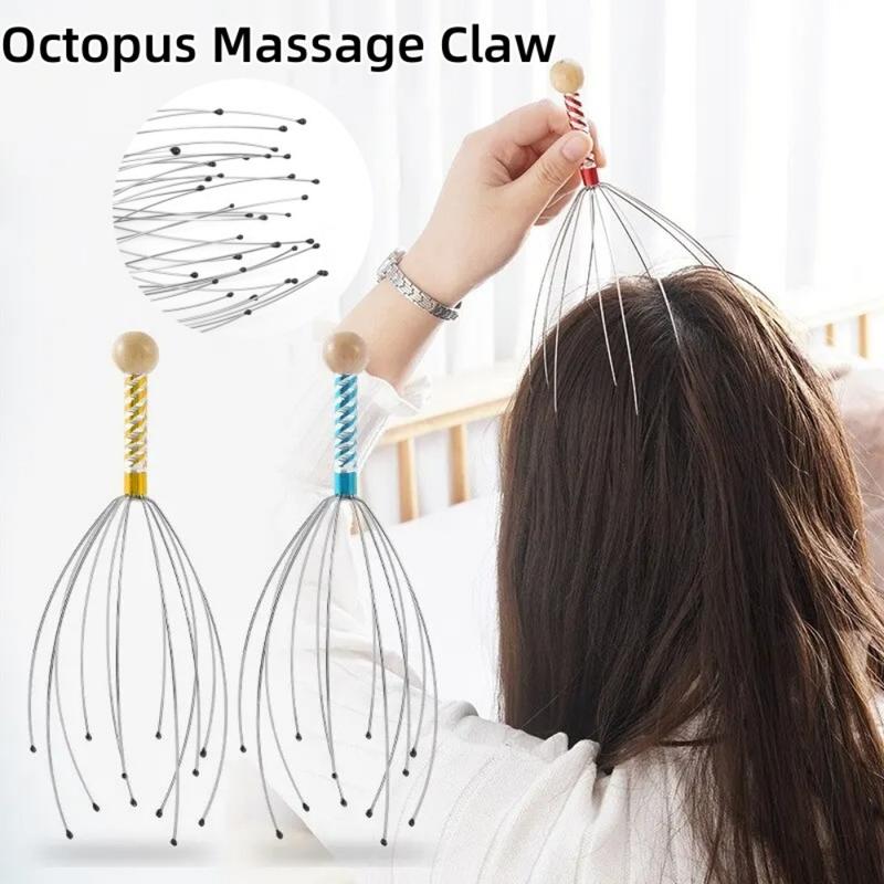Scalp Massager Octopus Massage Claw Manual Head Relax Massager Head ...