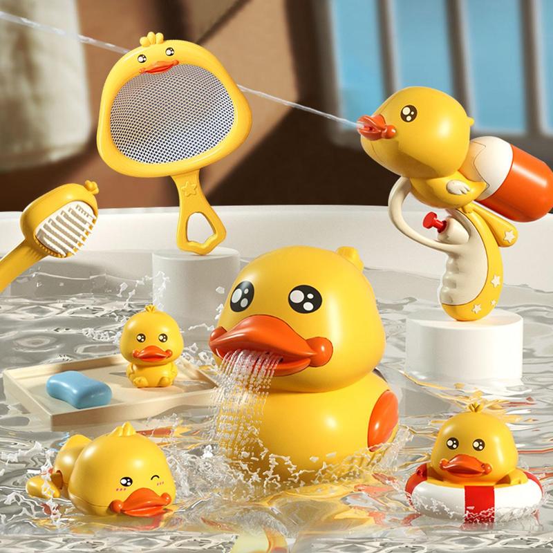 Swimming Toy Set, 8 Counts/set Cute Duck Design Water Spray Toy ...