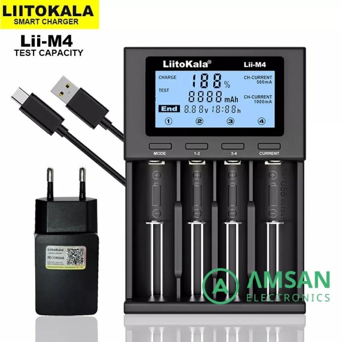 Jual Liitokala LII-M4 Charger Baterai 18650 Li-Ion 3.7V Test Kapasitas ...