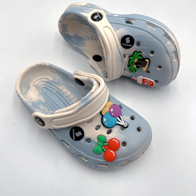 (free random jibbitz) Tie-dye classic fashion sandals for boys - TikTok ...