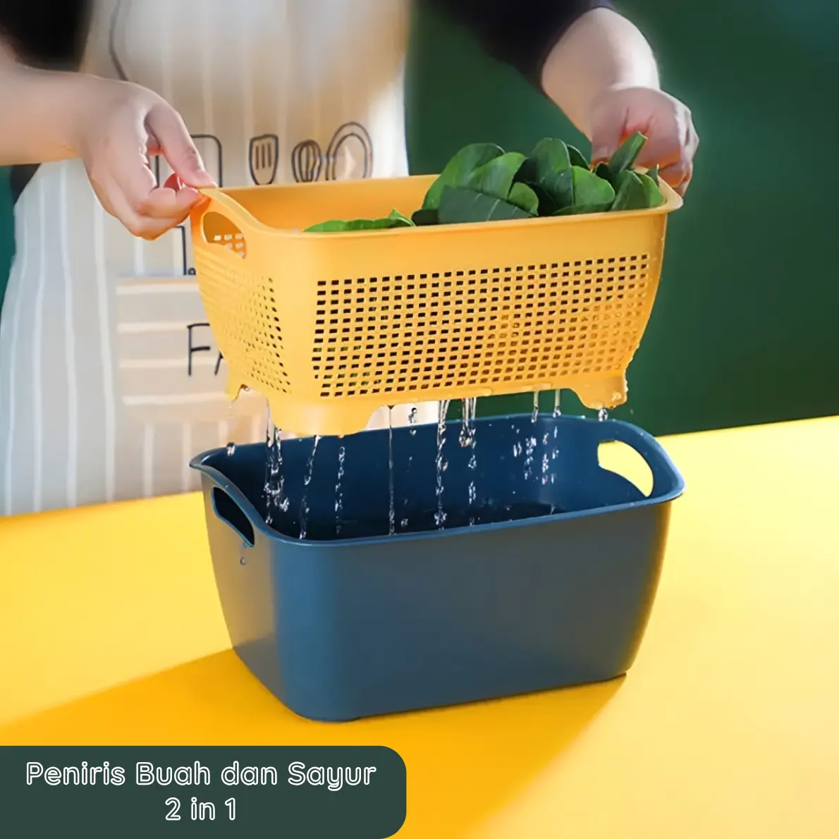 [Gloria] Peniris Sayur dan Buah 6 in 1 Baskom Pencuci Makanan Wadah ...